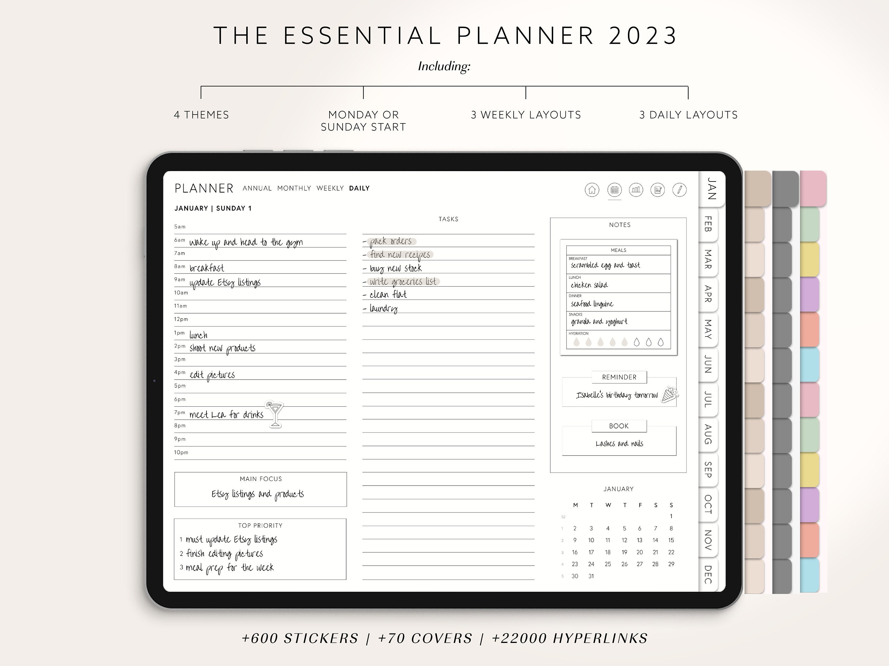 2023 Digital Planner, Goodnotes Planner, Notability Planner, iPad ...