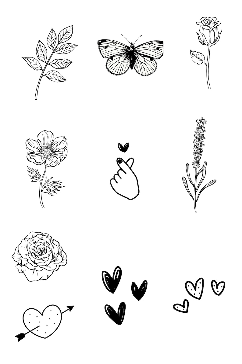 40 Stickers Bundle, Black and White, Minimalistic Stickers, Modern ...