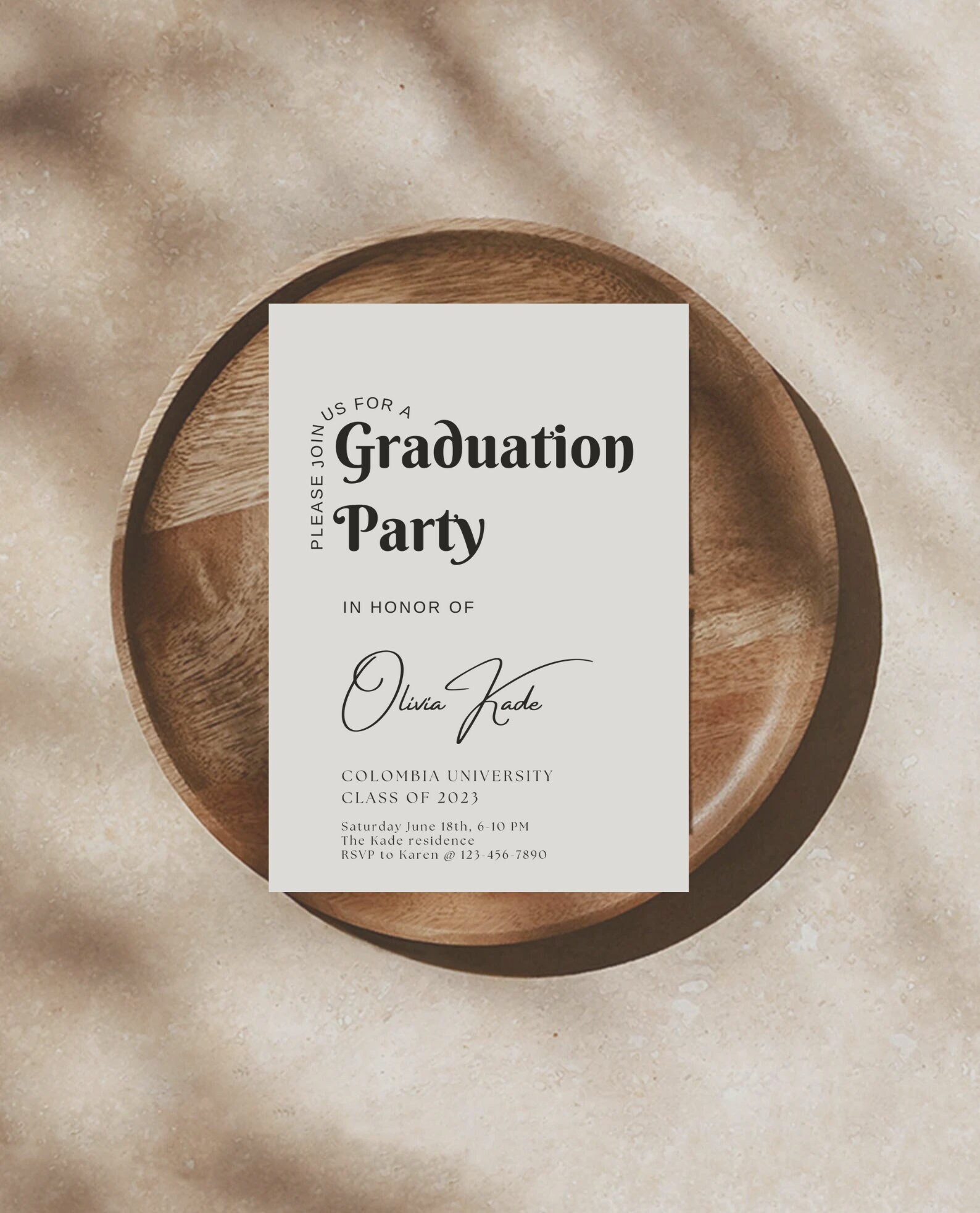 Graduation Invitation Template, Graduation Invitation, Modern Grad ...