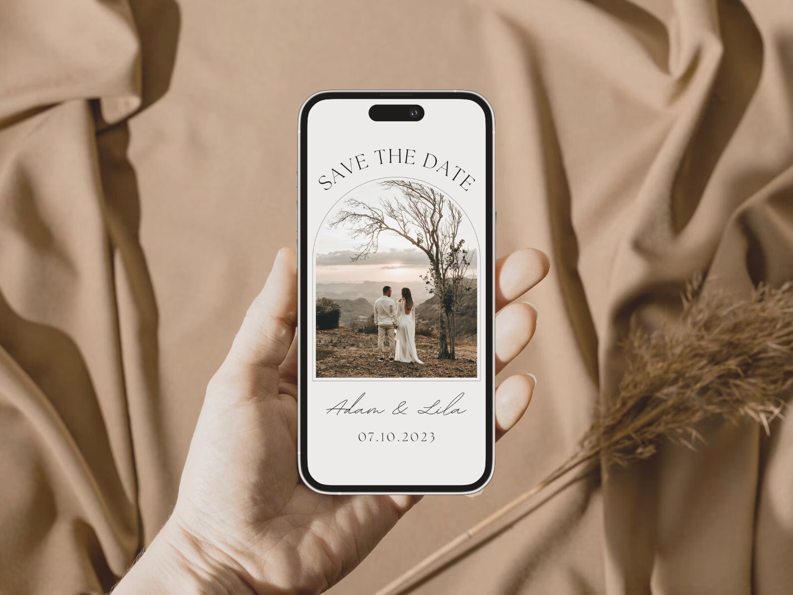 Electronic Save the Date Template With Photo, Save the Date Digital ...