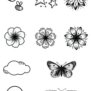 40 Stickers Bundle, Black and White, Minimalistic Stickers, Modern ...