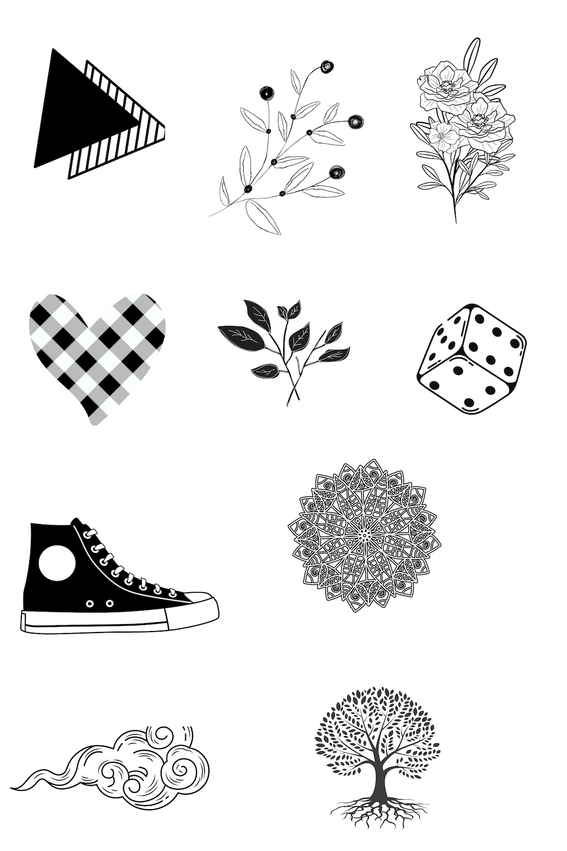40 Stickers Bundle, Black and White, Minimalistic Stickers, Modern ...
