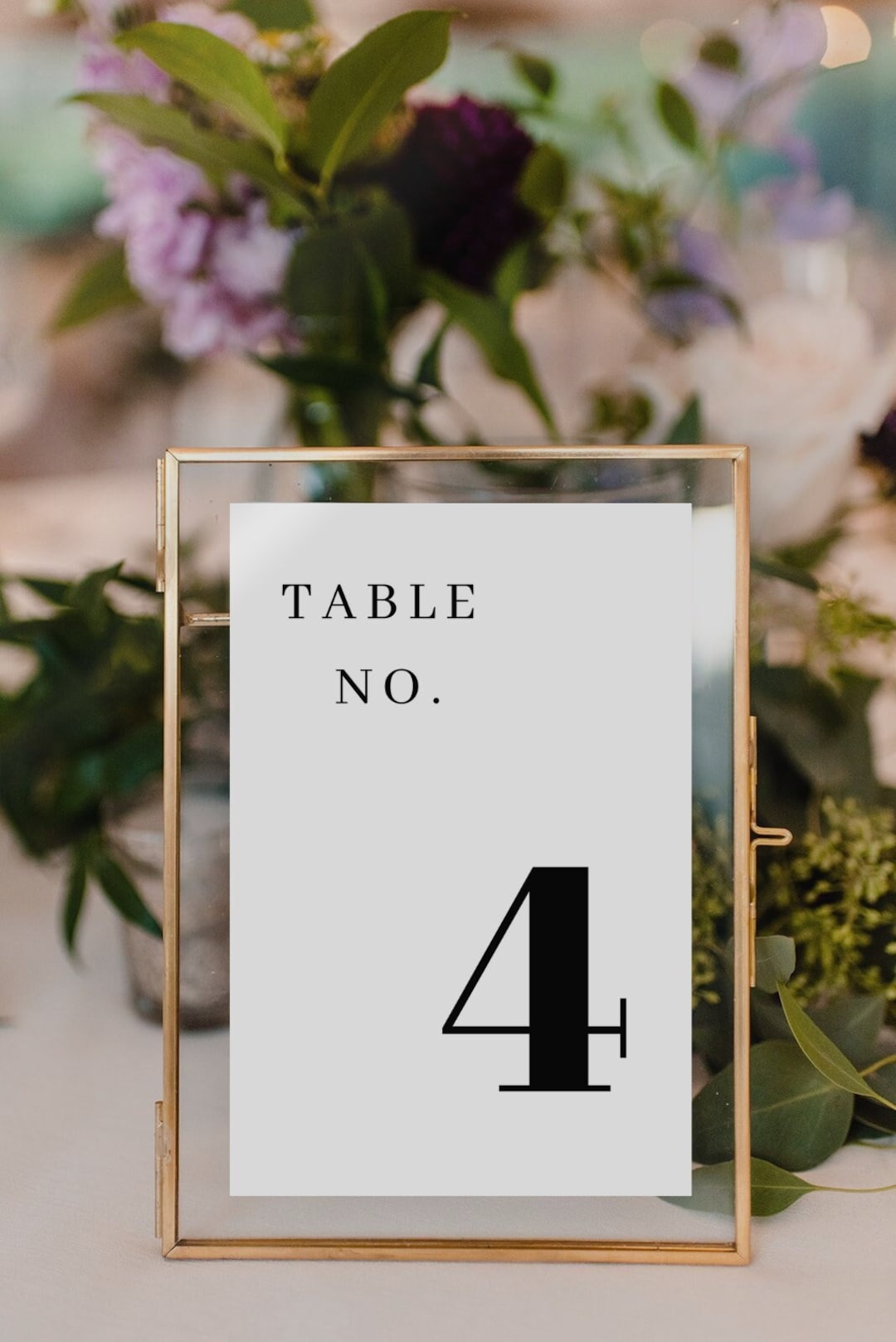 Table Number Template, Modern Table Number Template, Minimalist Wedding ...
