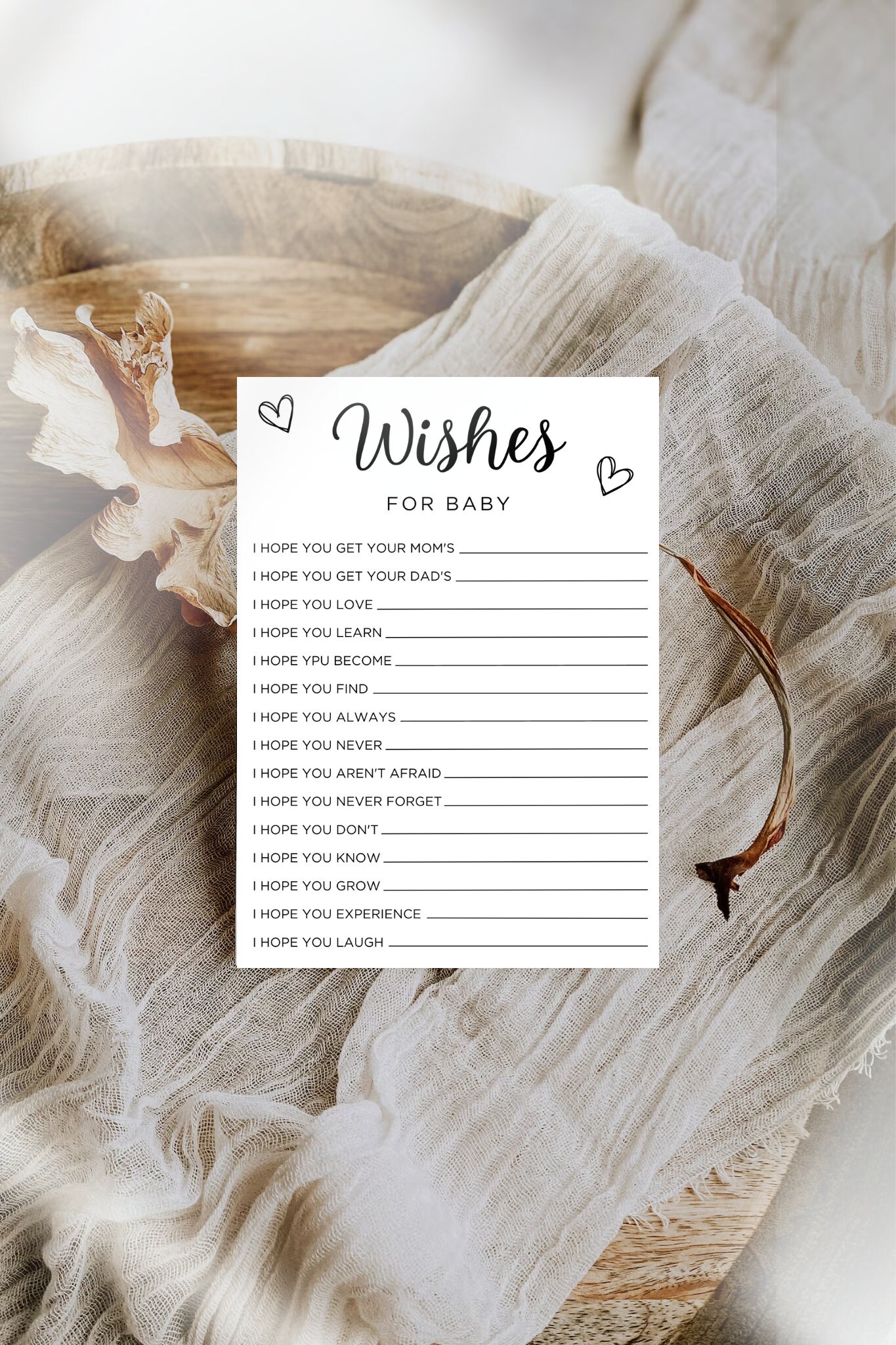 Wishes for Baby Template, Wishes for Baby Printable, Well Wishes Baby ...