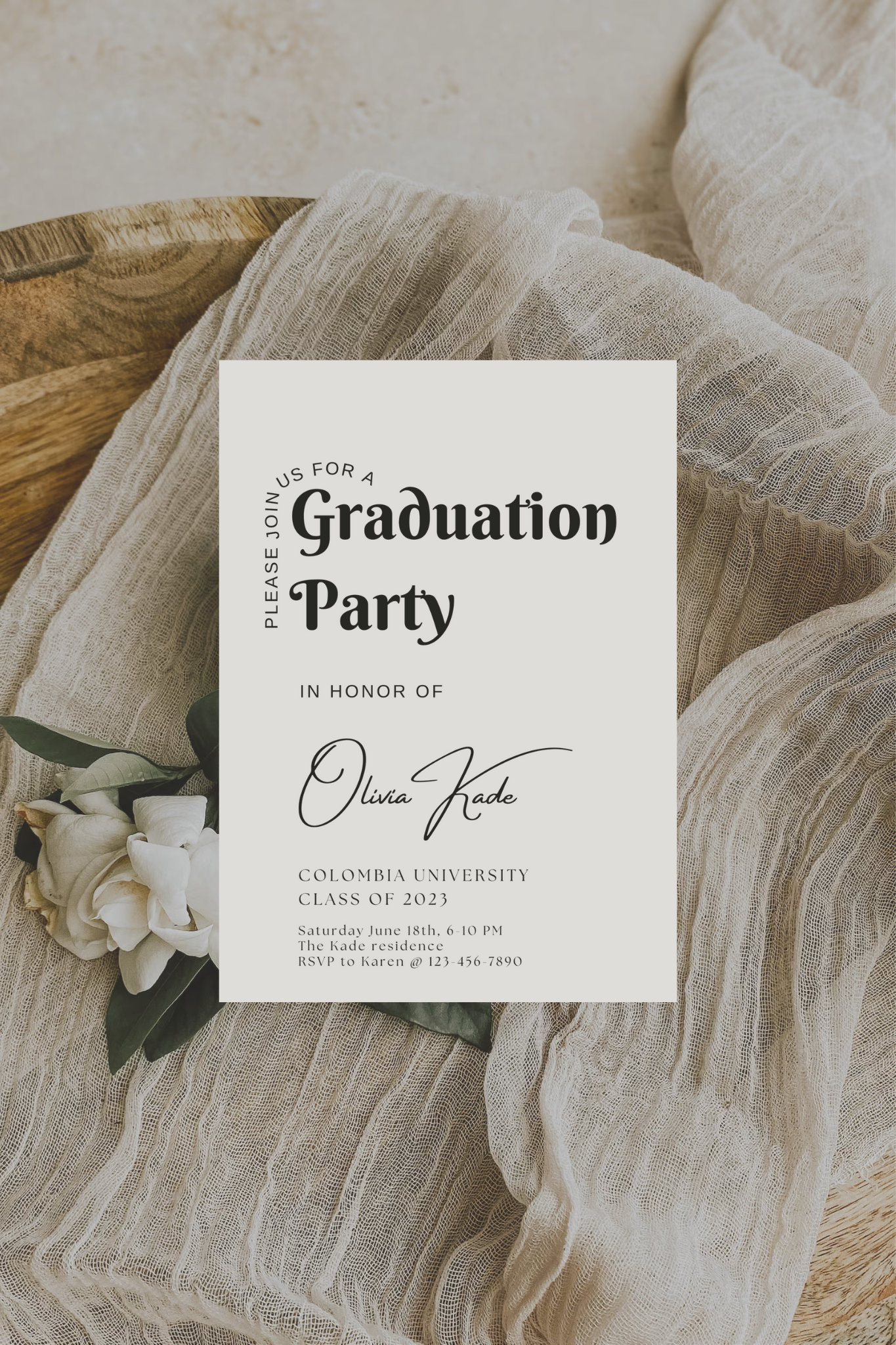Graduation Invitation Template, Graduation Invitation, Modern Grad ...