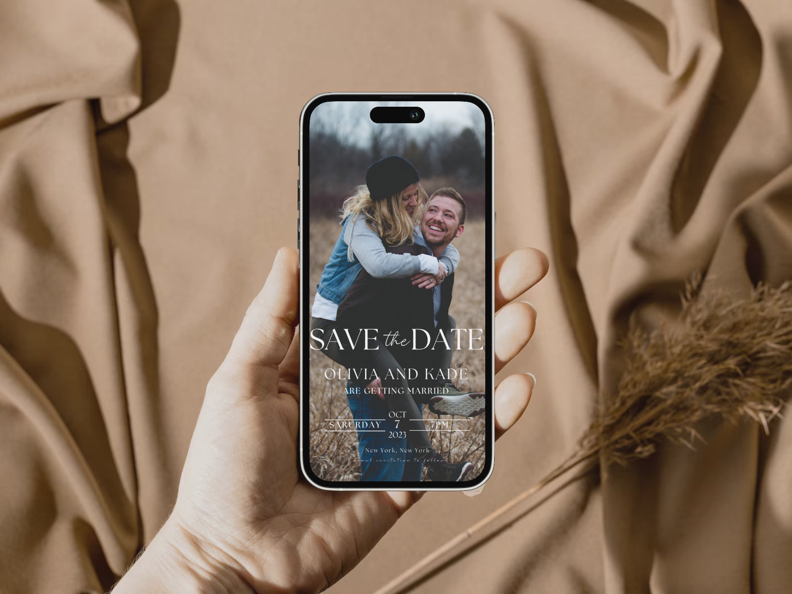 Electronic Save the Date Template With Photo, Save the Date Digital ...