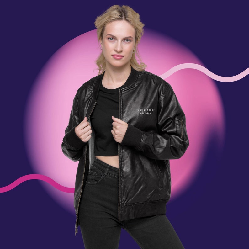 Moms Rule Faux Leather Jacket Etsy