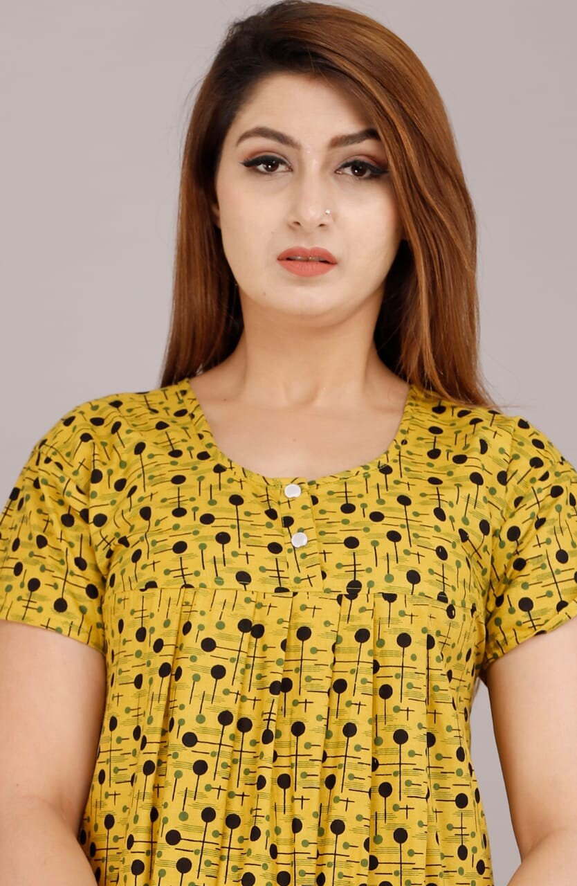 Organic Cotton Nightgown for Women Soft Easy to Wear Nighty India, Cute ...