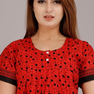 Organic Cotton Nightgown for Women Soft Easy to Wear Nighty India, Cute ...