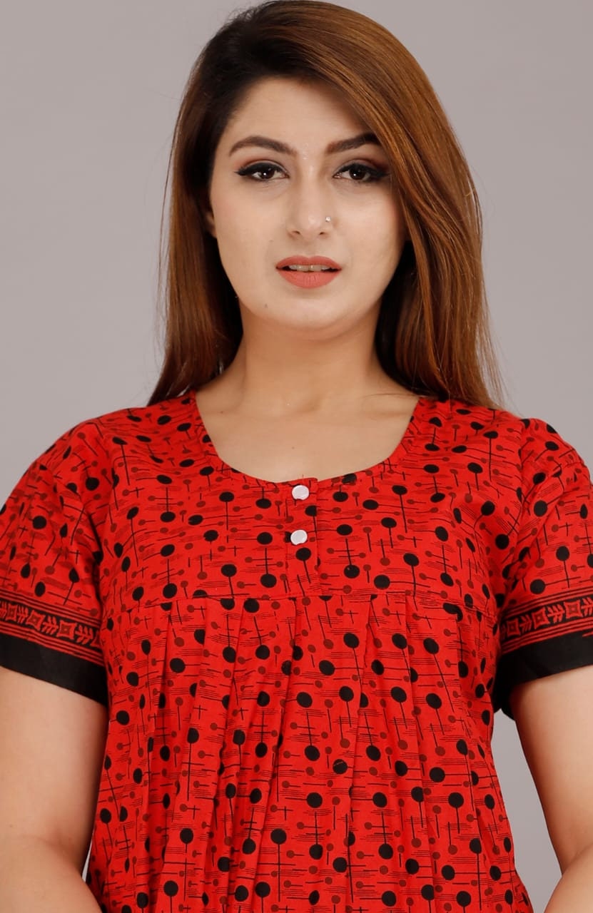 Organic Cotton Nightgown for Women Soft Easy to Wear Nighty India, Cute ...