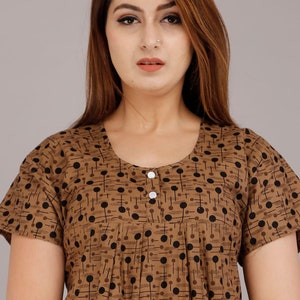 Organic Cotton Nightgown for Women Soft Easy to Wear Nighty India, Cute ...