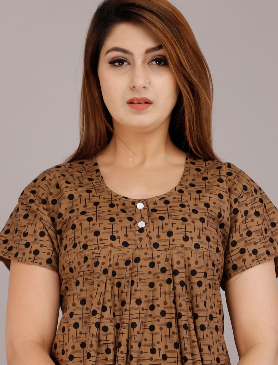 Organic Cotton Nightgown for Women Soft Easy to Wear Nighty India, Cute ...