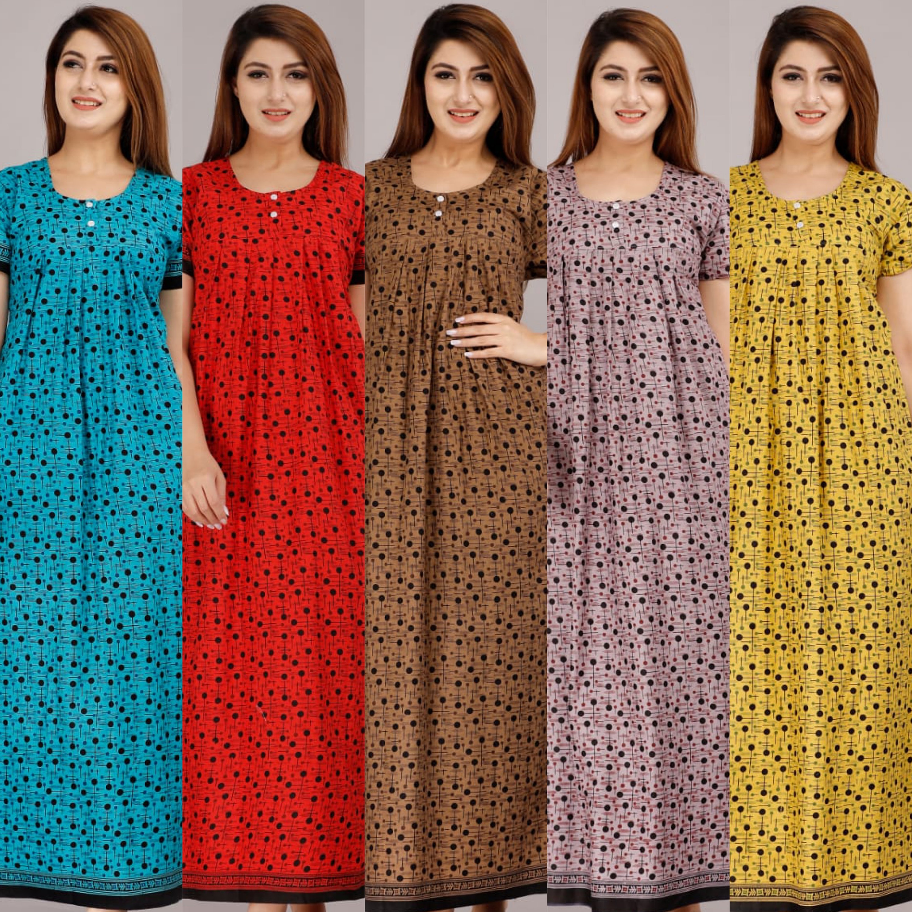 Organic Cotton Nightgown for Women Soft Easy to Wear Nighty India, Cute ...