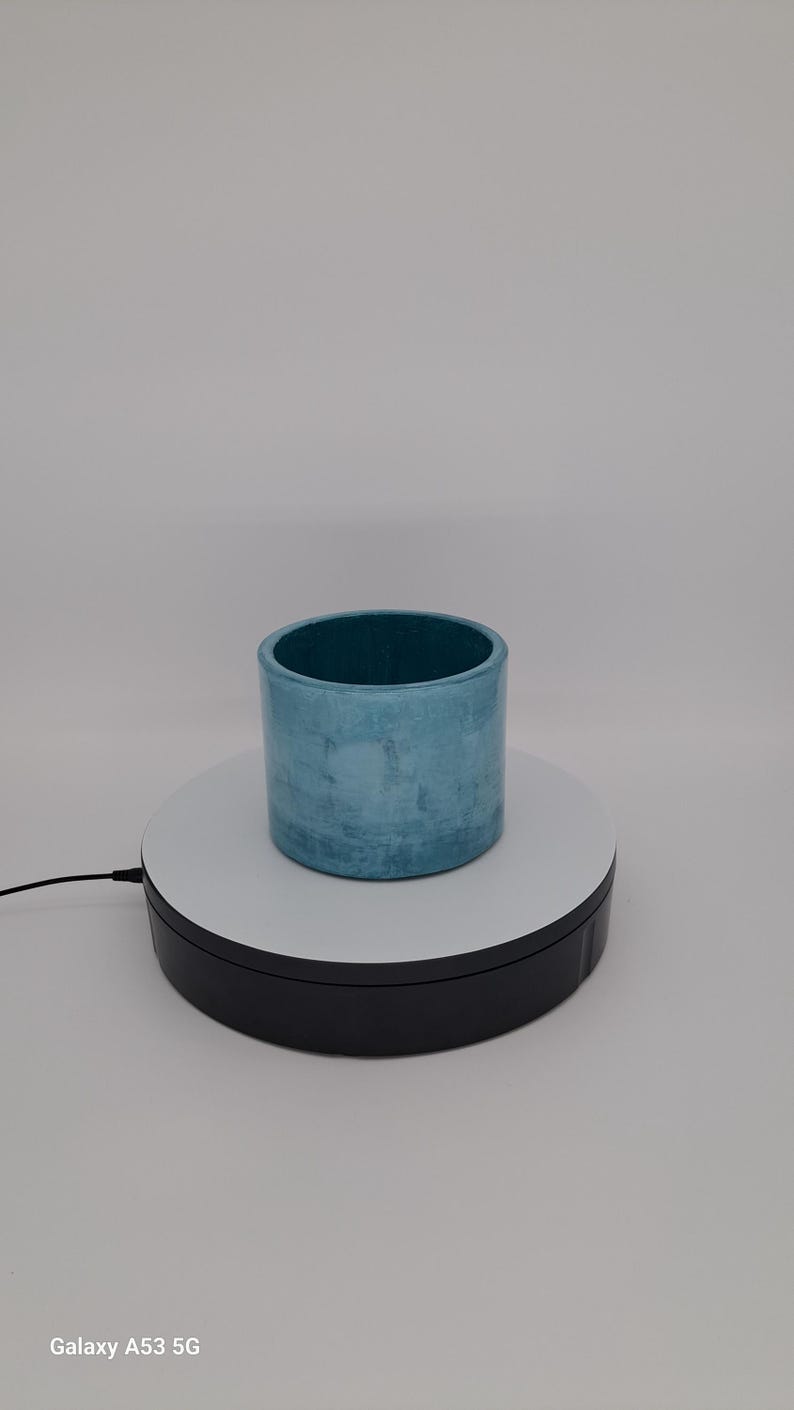 Handmade Zylindrische Vase Aus Venezianischem Stuck – Zuckerpapier-blau ...