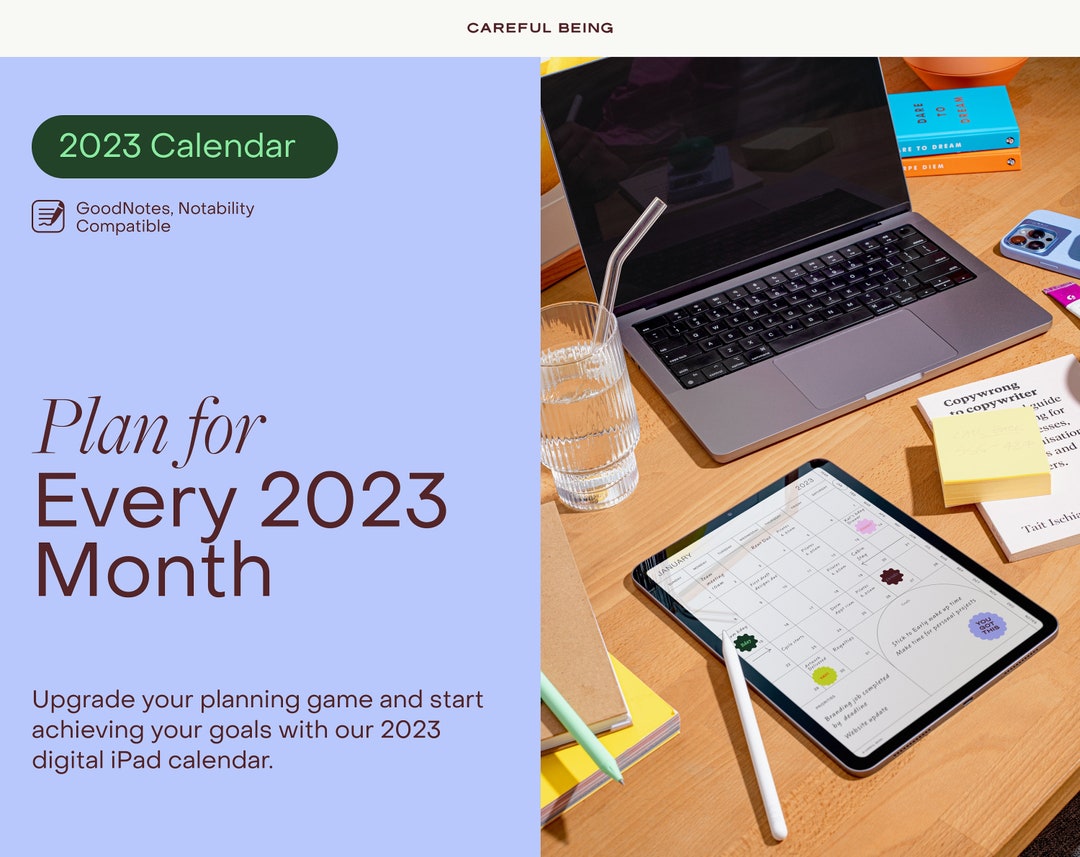 2023 Digital Calendar: Stay Organized & on Track All Year, iPad Planner ...