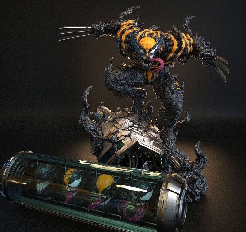 Venomized Wolverine Statue STL File, 3D Digital Printing STL File for ...