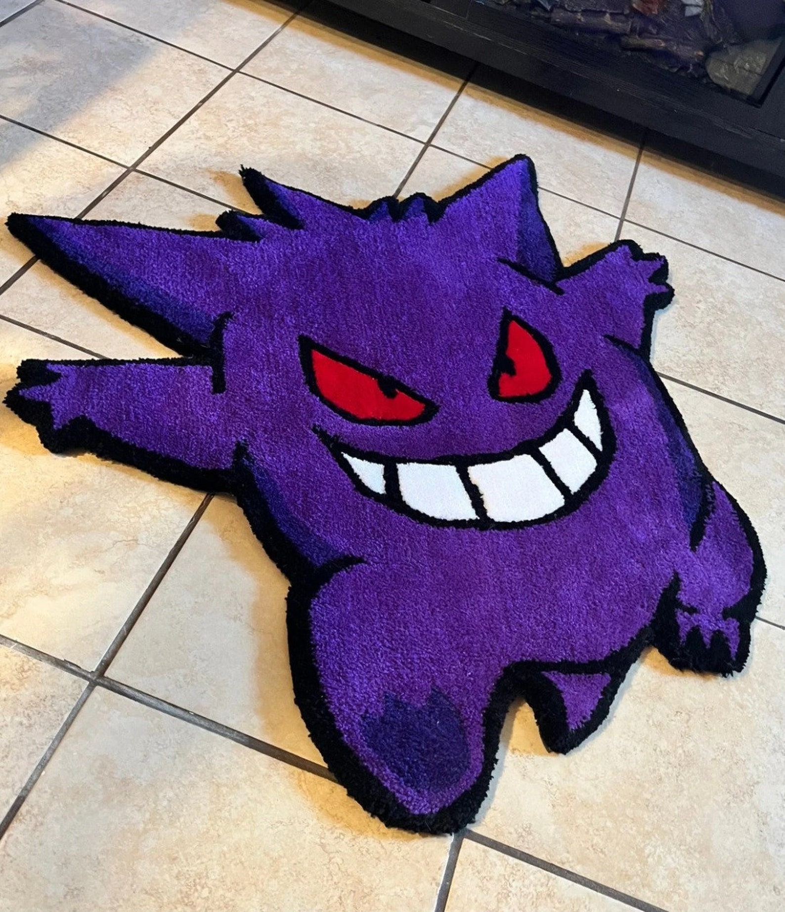 Gengar Tufted Rug Pokemon Rug Pikachu Kirby Topegi Handmade Tufted Rug ...