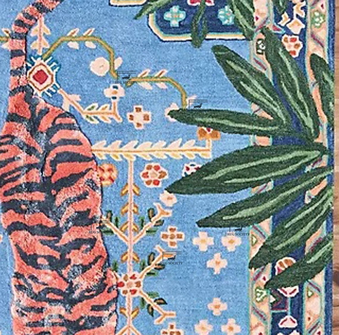 Tufted Bengal Tiger Rug Hand Tufted Rug Tufted Wool Rug Hand Tuft Rug ...