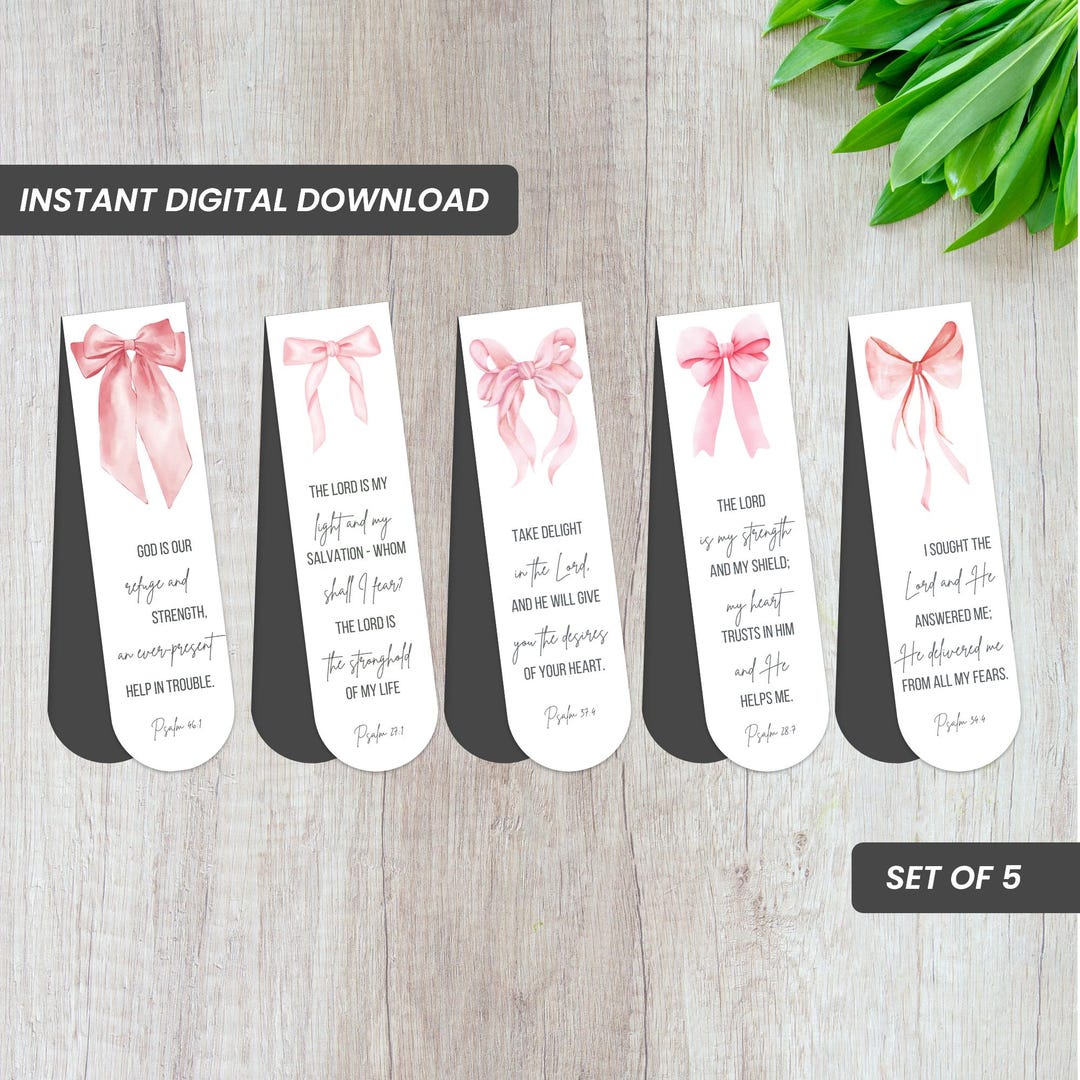 Printable on Magnets Bible Verse Bookmark Set Digital Bookmark Magnetic ...