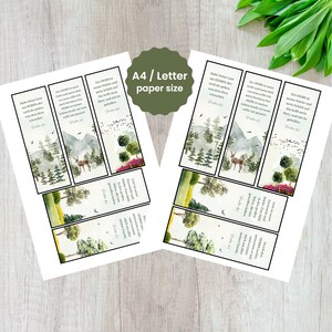 Bookmarks in German Cute Printable Bookmarks With Psalms Set of 5 ...