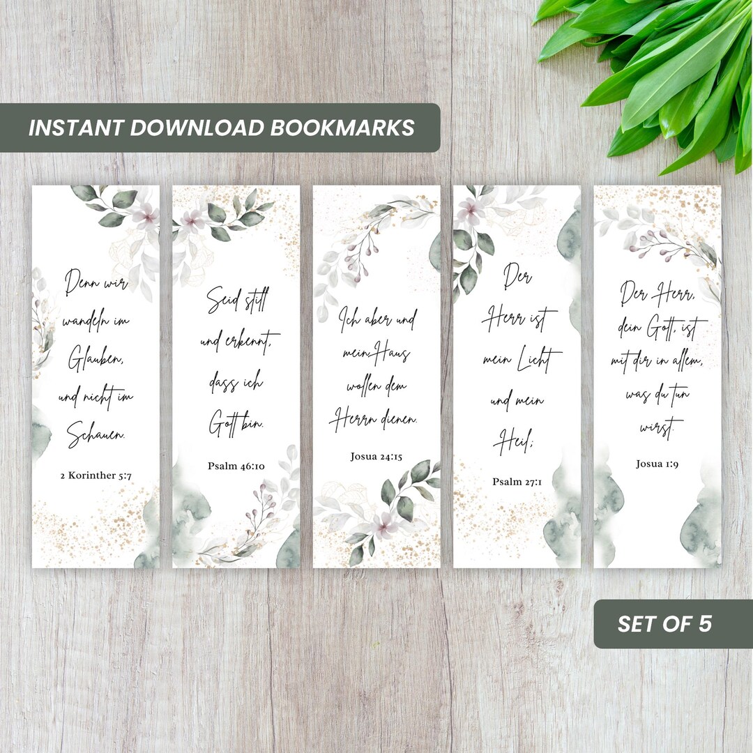 German Bible Bookmark, German Gifts for Women, German Language, Books ...