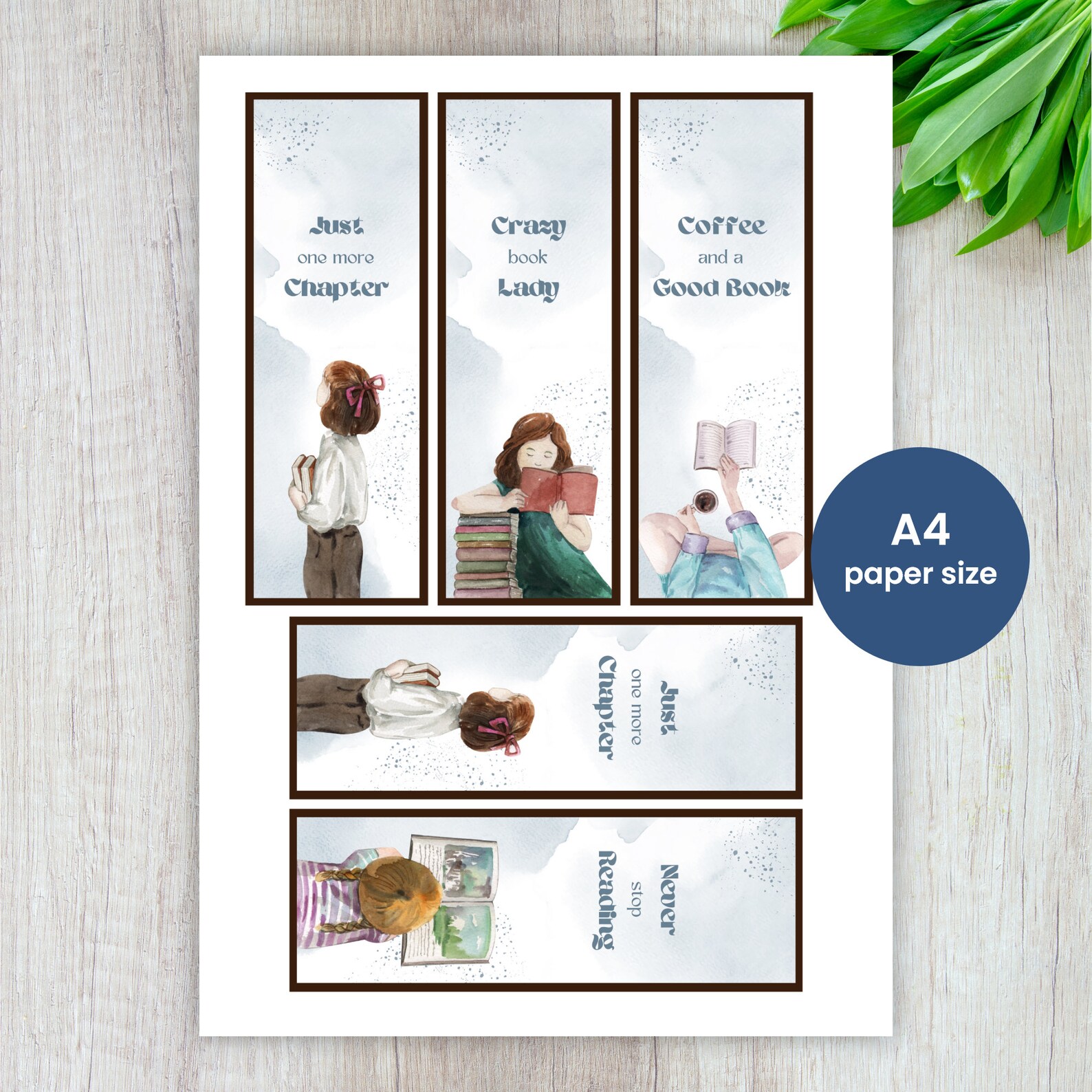 Printable Bookmarks With Nice Quotes Bookmark Set of 6 Instant Download ...