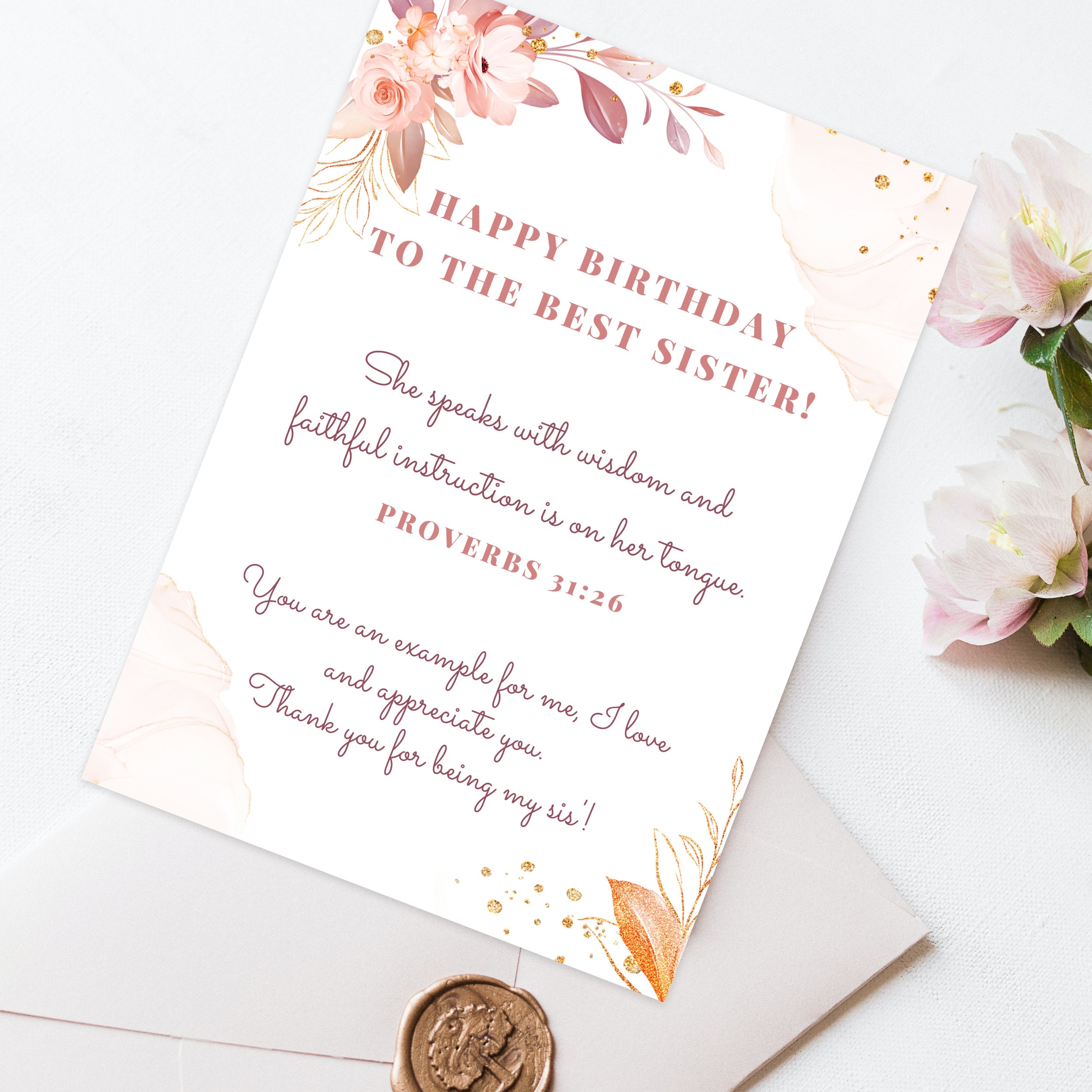 Birthday Card Instant Download Birthday Card Bible Verse Card Birthday ...