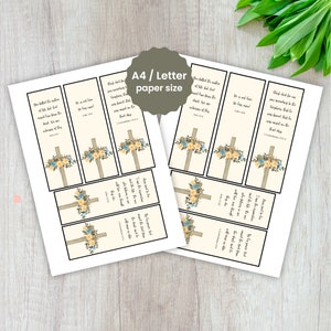 EASTER Bookmarks Set Easter Printable Bookmarks With Bible Verses ...