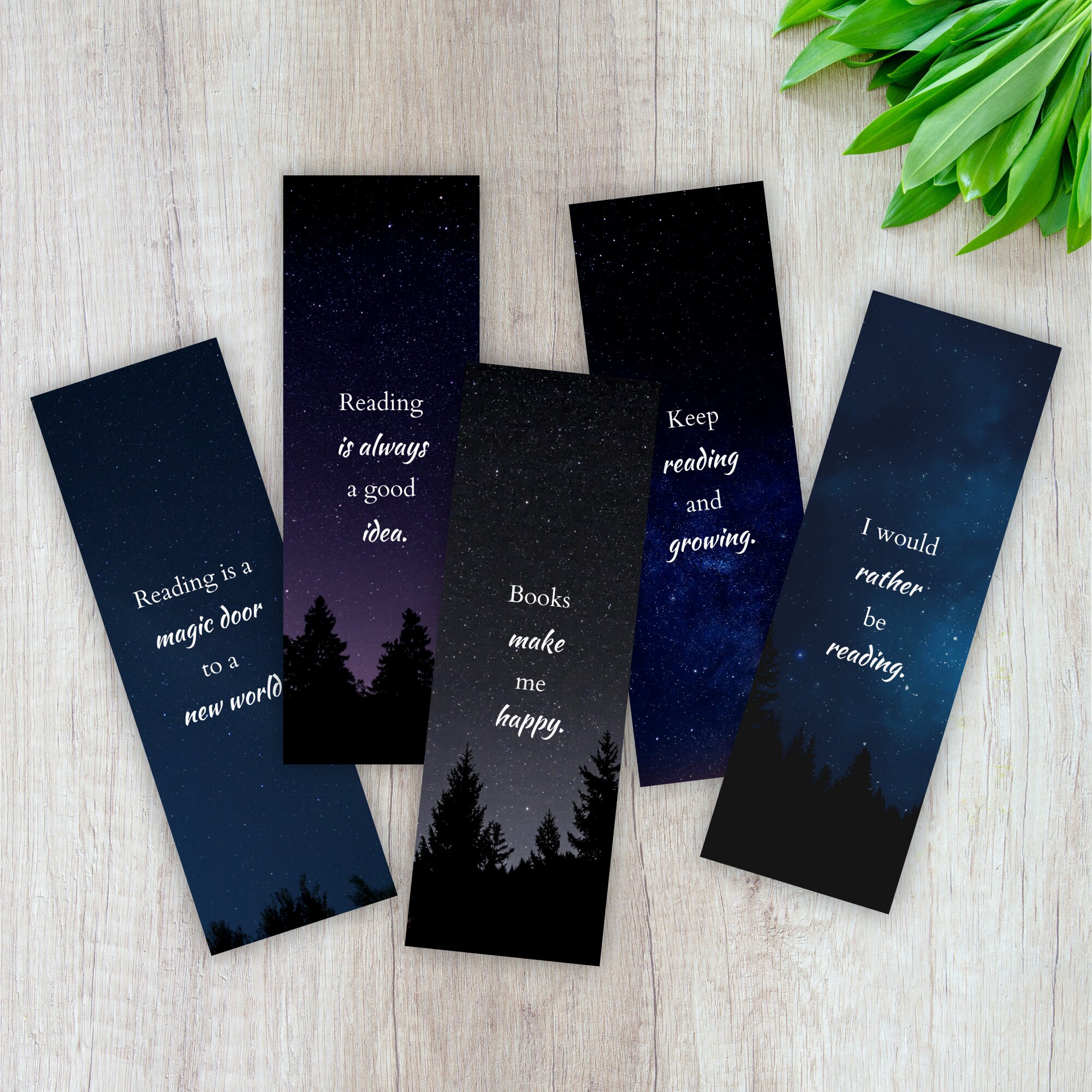 Sky at Nigh Bookmarks Cute Bookmark Set of 5 Sky at Night Bookmarks ...