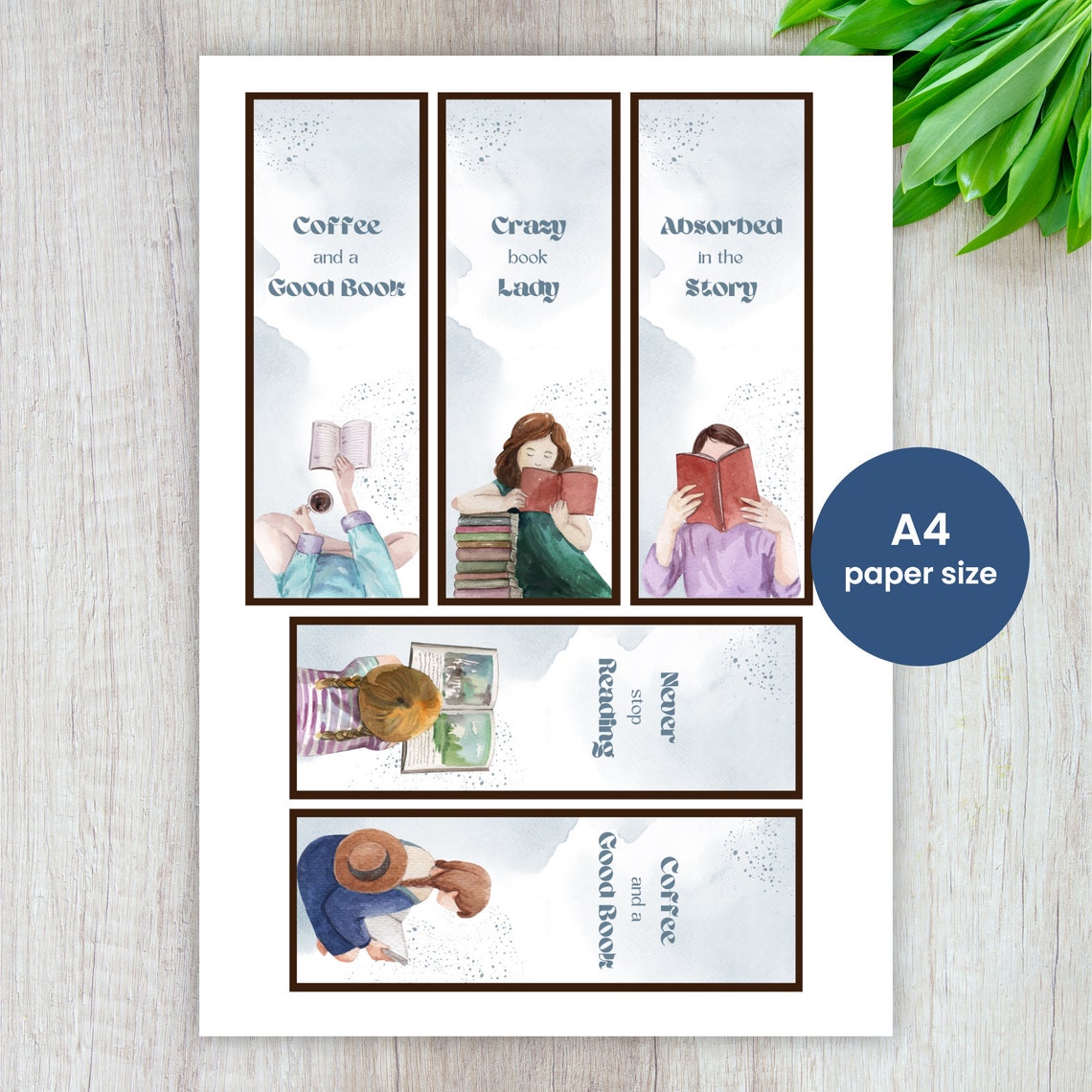 Printable Bookmarks With Nice Quotes Bookmark Set of 6 Instant Download ...