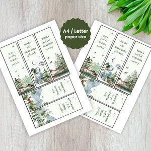 Pretty Bookmarks Nature Printable Bookmarks With Reading Quotes for ...