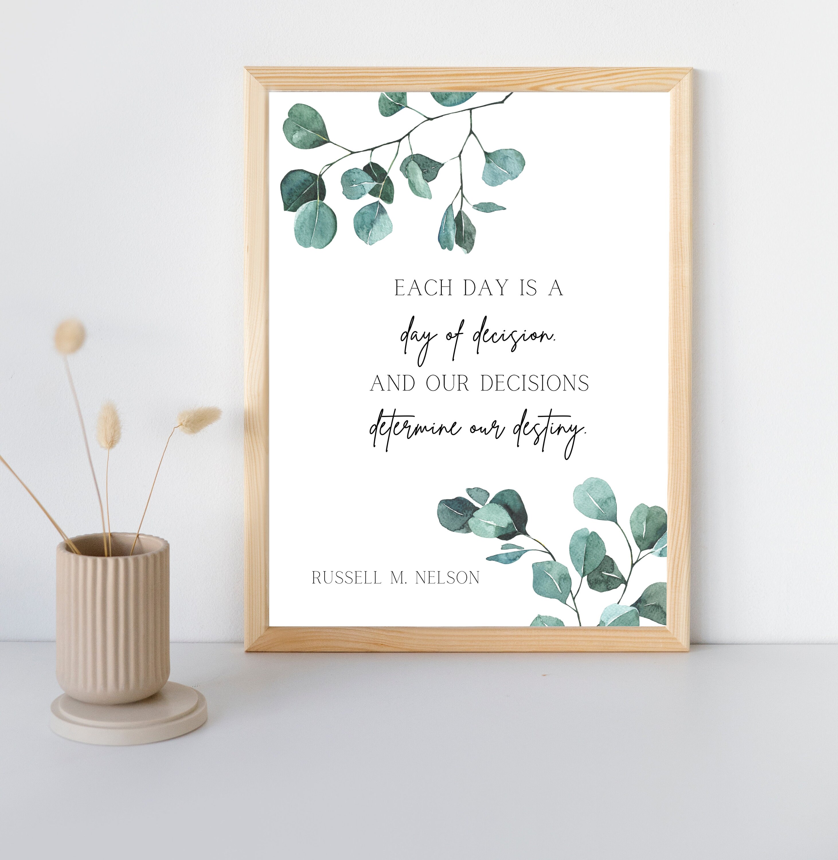 Christian Wall Art Russell M Nelson Quote Bundle | Overcome the World ...