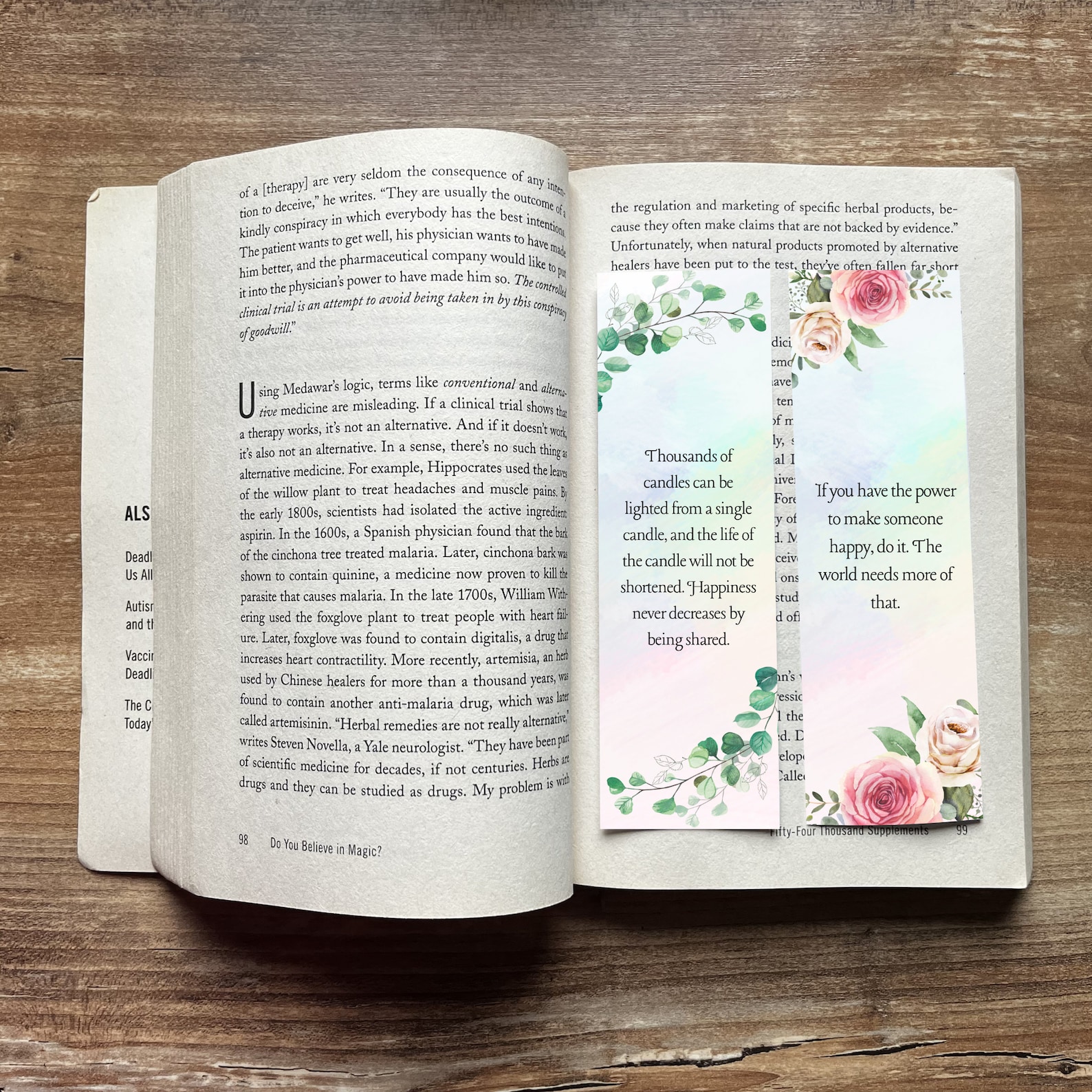 Printable Bookmarks With Nice Quotes Bookmark Set of 6 Nature Art ...
