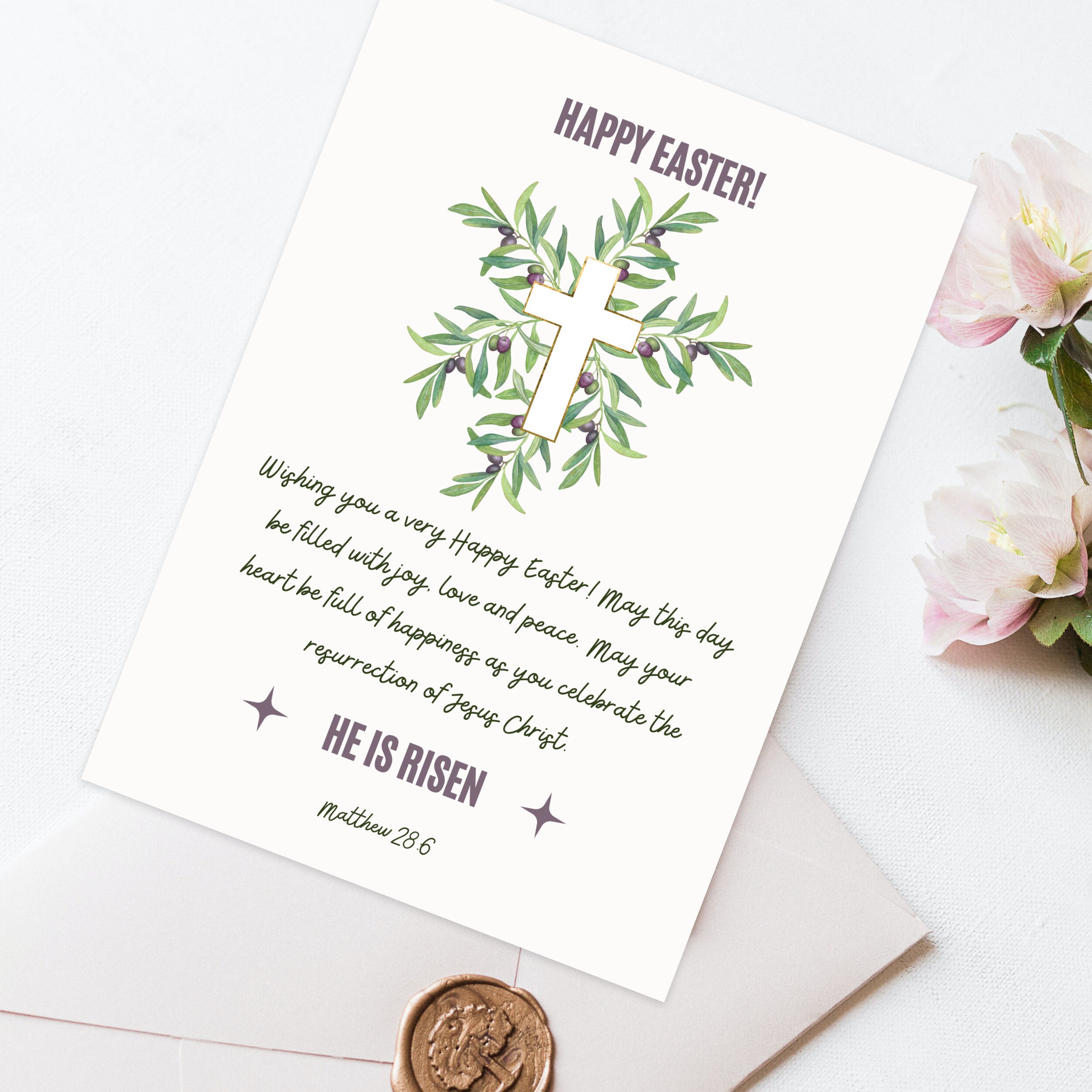 Easter Card Christian Easter Card Bible Verse Unique Easter Message ...