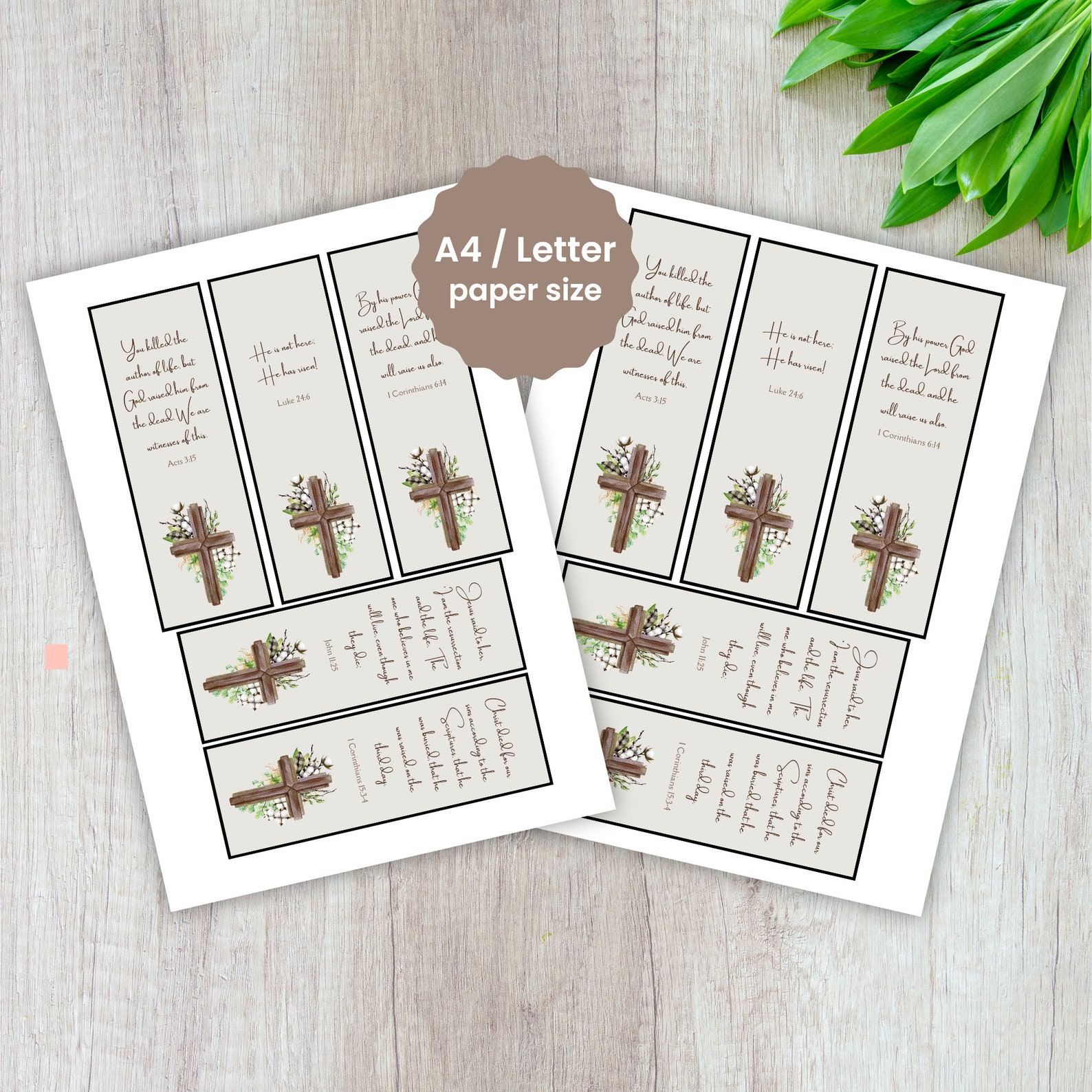 EASTER Bookmarks Set Easter Printable Bookmarks With Bible Verses ...