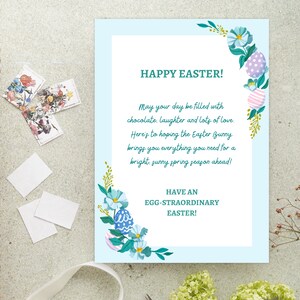 Easter Cards, Happy Easter Card, Easter Greeting Card, Floral Easter ...