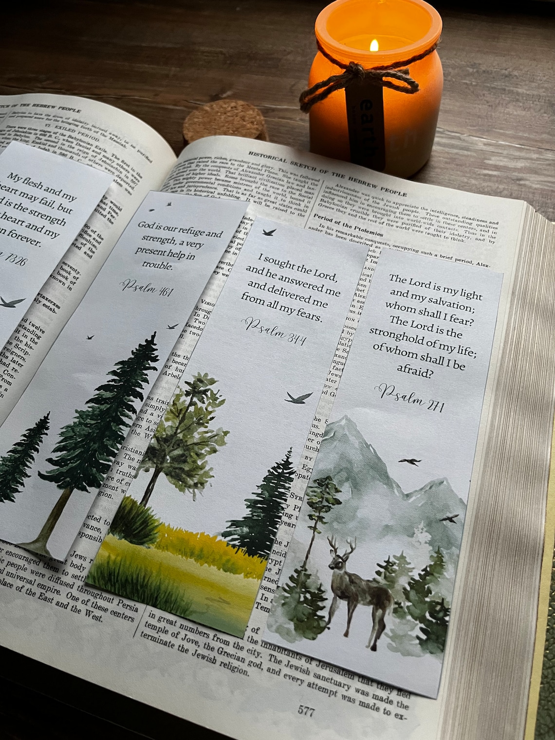 Bookmark Cute Printable Bookmarks With Psalms Bookmark Set of - Etsy