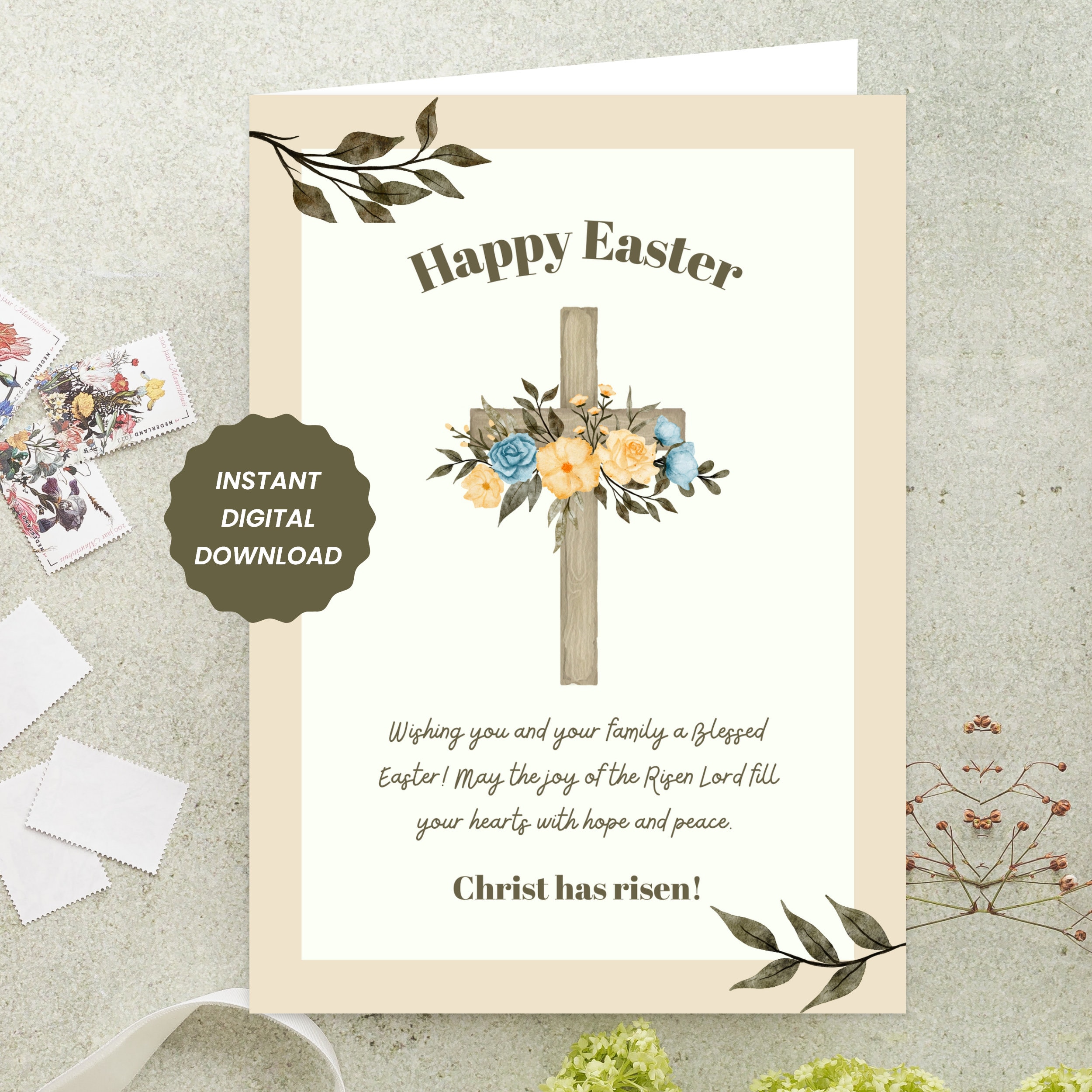 Christian Easter Card, Religious Easter Card, Bible Unique Easter ...