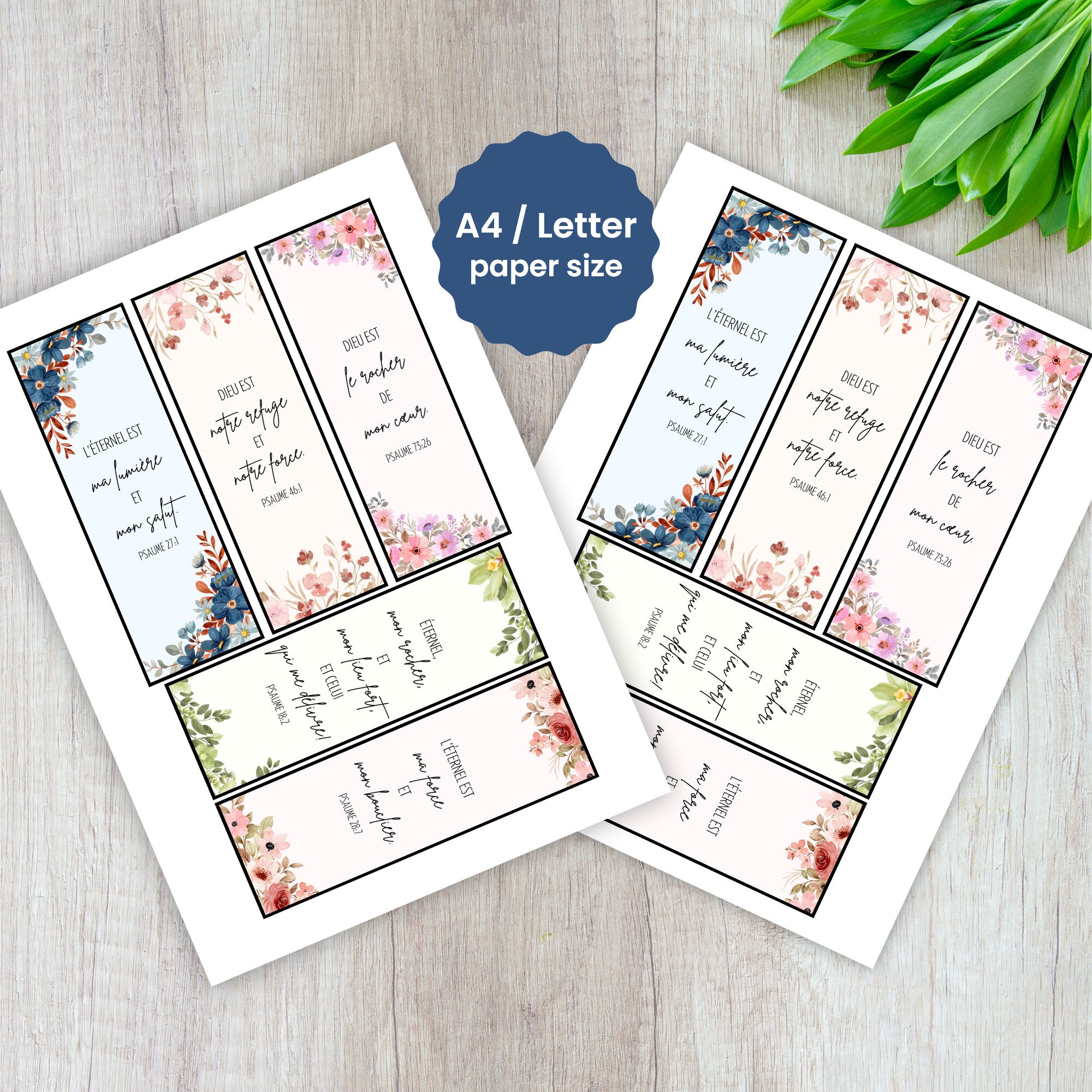 Bookmarks in FRENCH Printable Bible Verses Bookmarks Cute Bookmarks ...