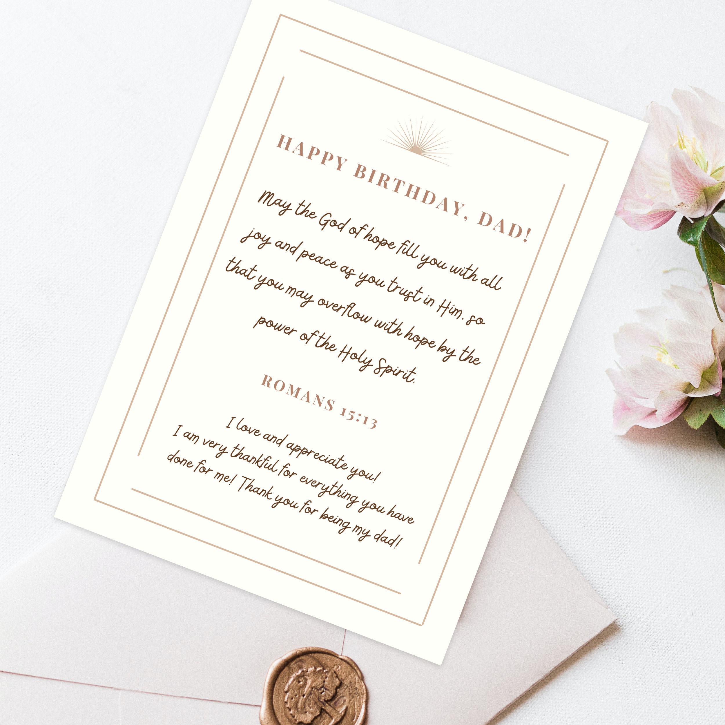 Birthday Card Instant Download Birthday Card Bible Verse Card Birthday ...