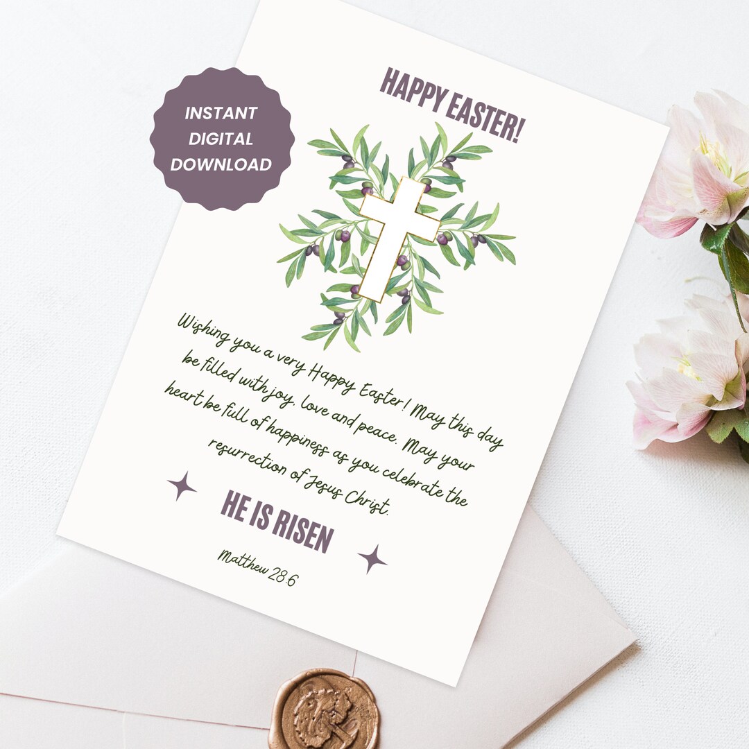 Easter Card Christian Easter Card Bible Verse Unique Easter Message ...