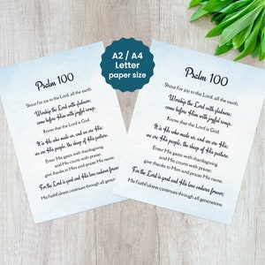 Psalm 100 the Lord is God Bible Verse Wall Art Print Christian Psalm ...