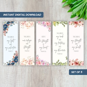 Printable Bible Verses Bookmarks Cute Bookmarks With Psalms Bookmark ...
