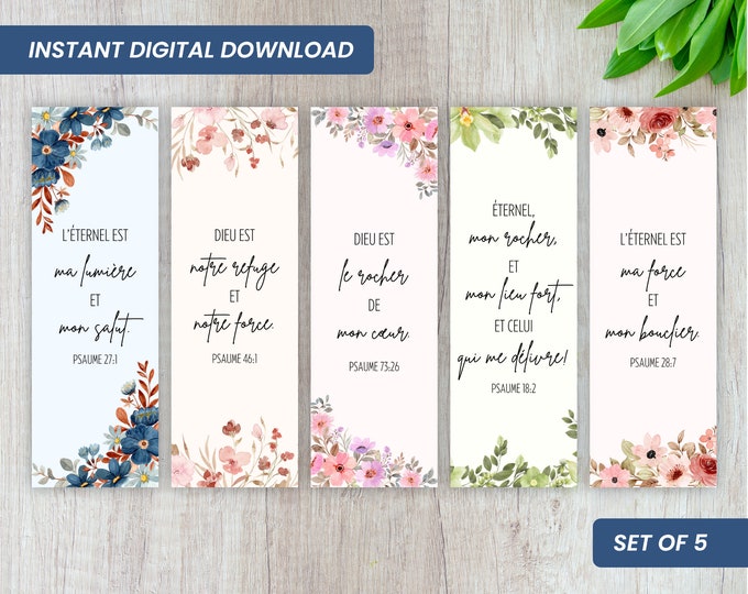 Christian Bookmark With Daisy Flower, Religious Scripture Bookmark ...