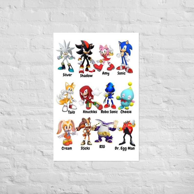 Sonic All-star Enhanced Matte Paper Poster - Etsy