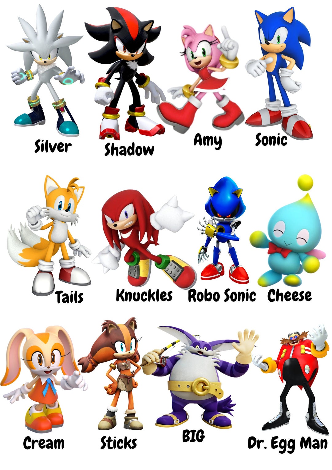 Sonic Stars Poster - Etsy Canada