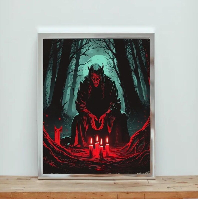 Demonic Ritual Poster Set | Horror Wall Art Bundle | Gothic Occult ...