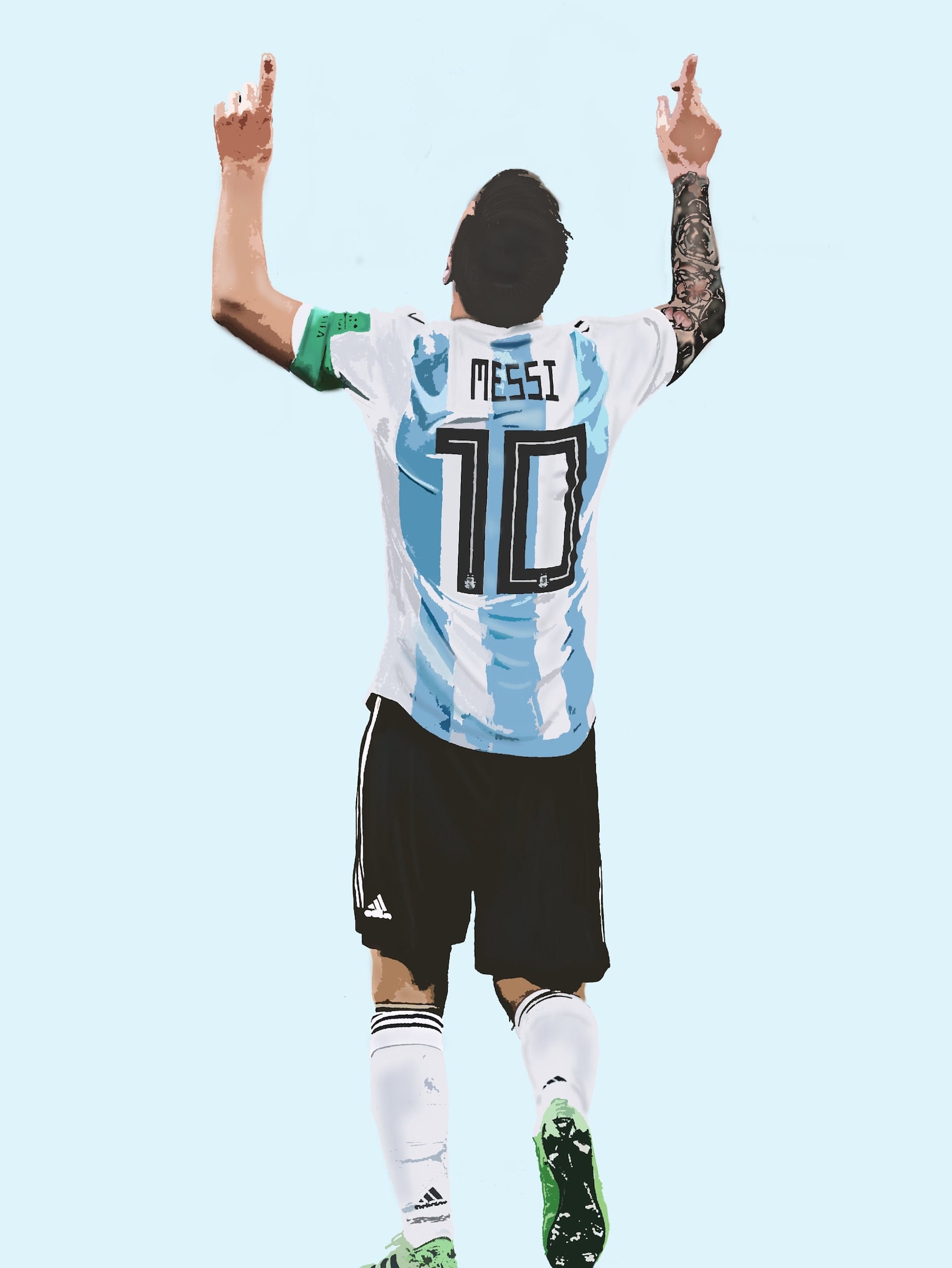 Lionel Messi Dibujo Digital - Etsy México
