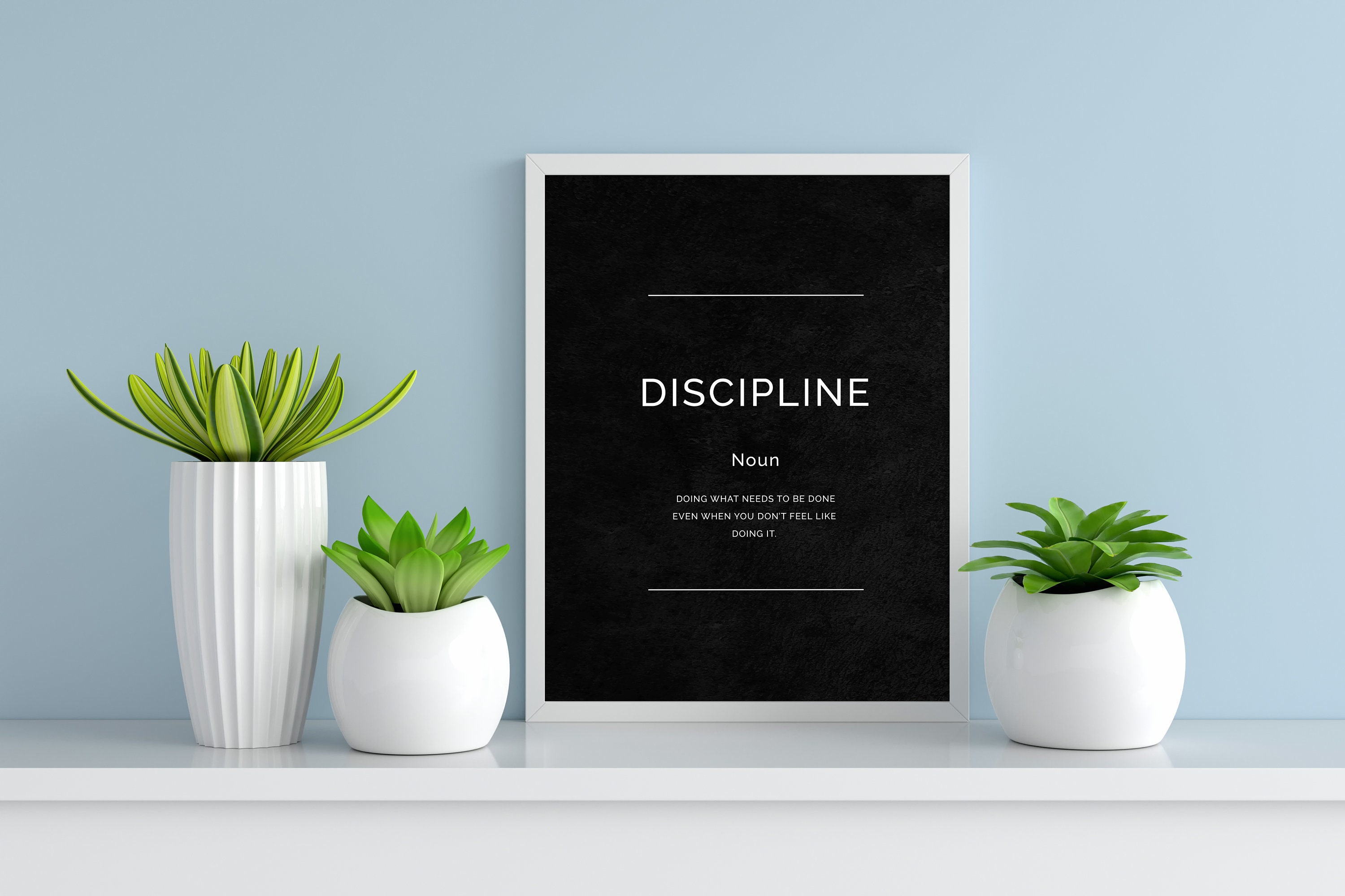 Discipline Definition Motivational Quotes Motivational Wall - Etsy