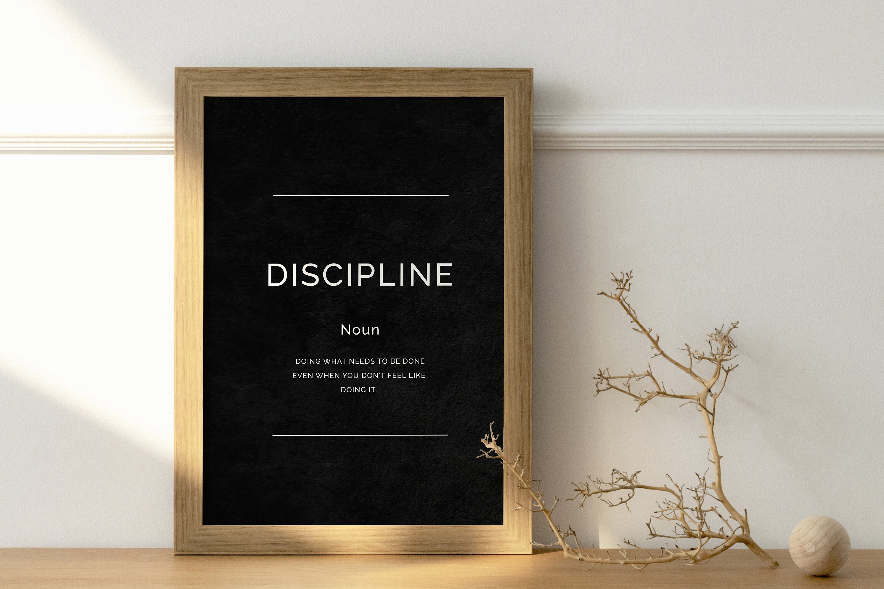 Discipline Definition Motivational Quotes Motivational Wall - Etsy